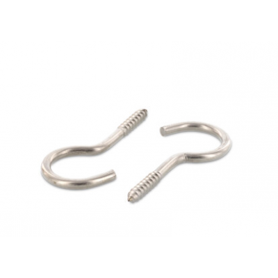 SCHROEFHAAK OPEN INOX A2 6X100MM