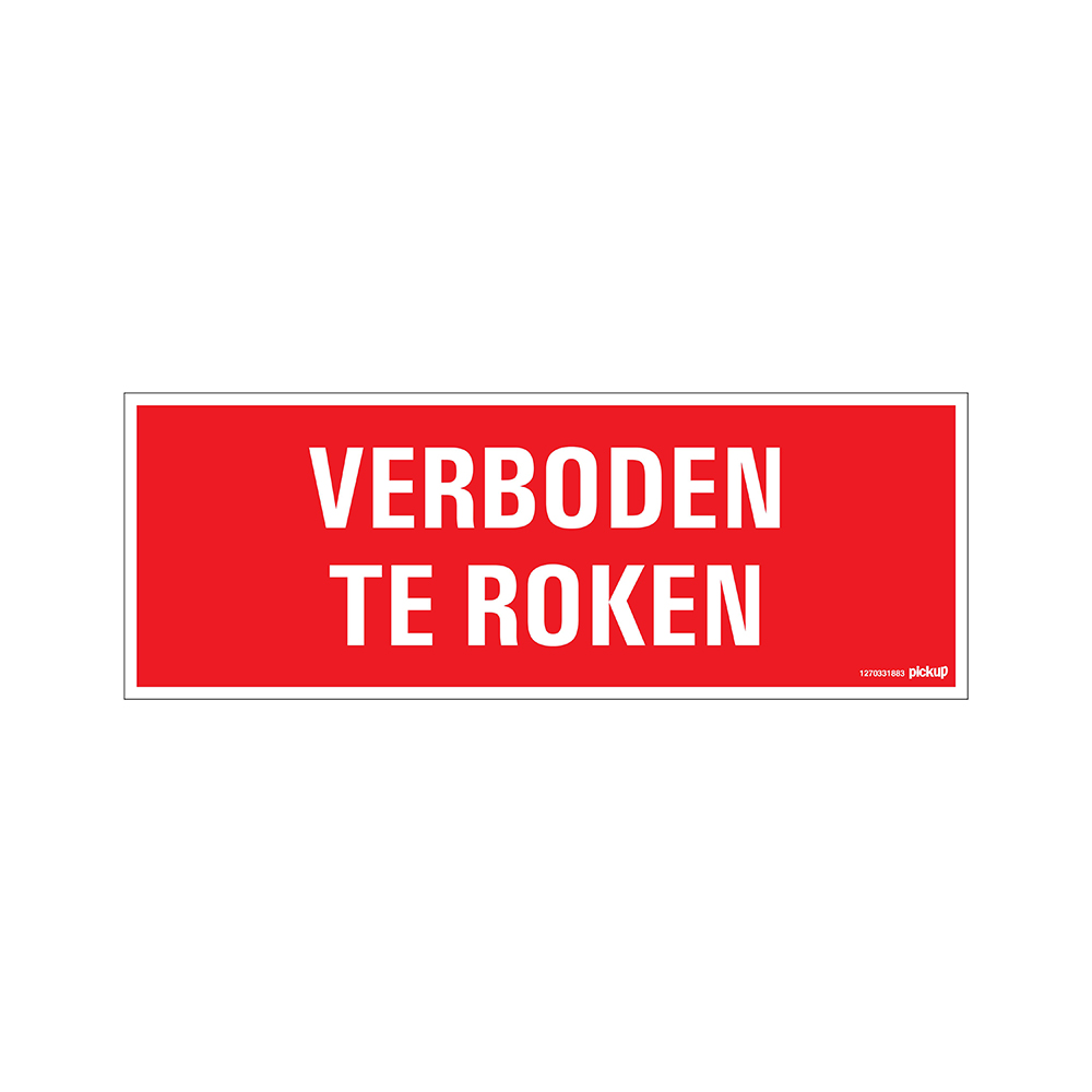 PICTOGRAM 330X120 VERBODEN TE ROKEN