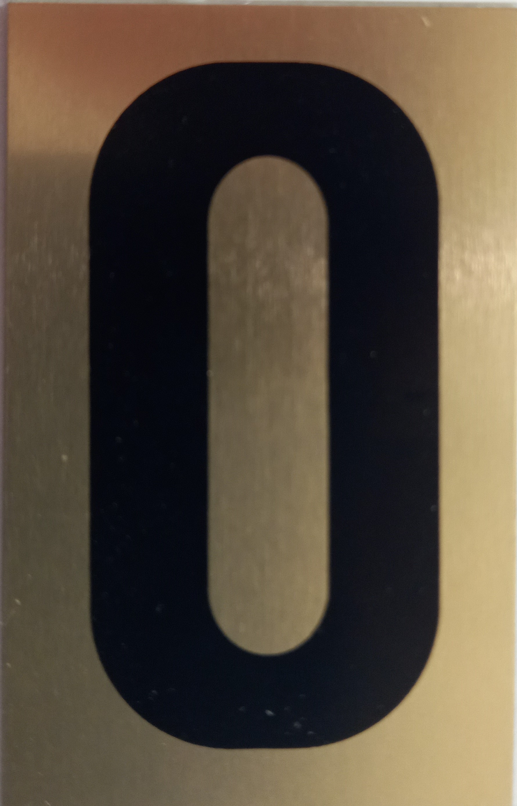 ADHESIF ALU 90X70 - CHIFFRE 0