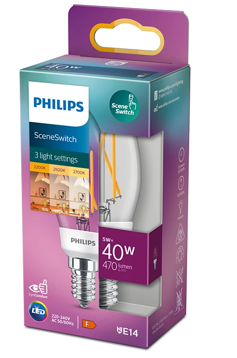 PHILIPS LED CLASSIC SSW 40W B35 E14 WW